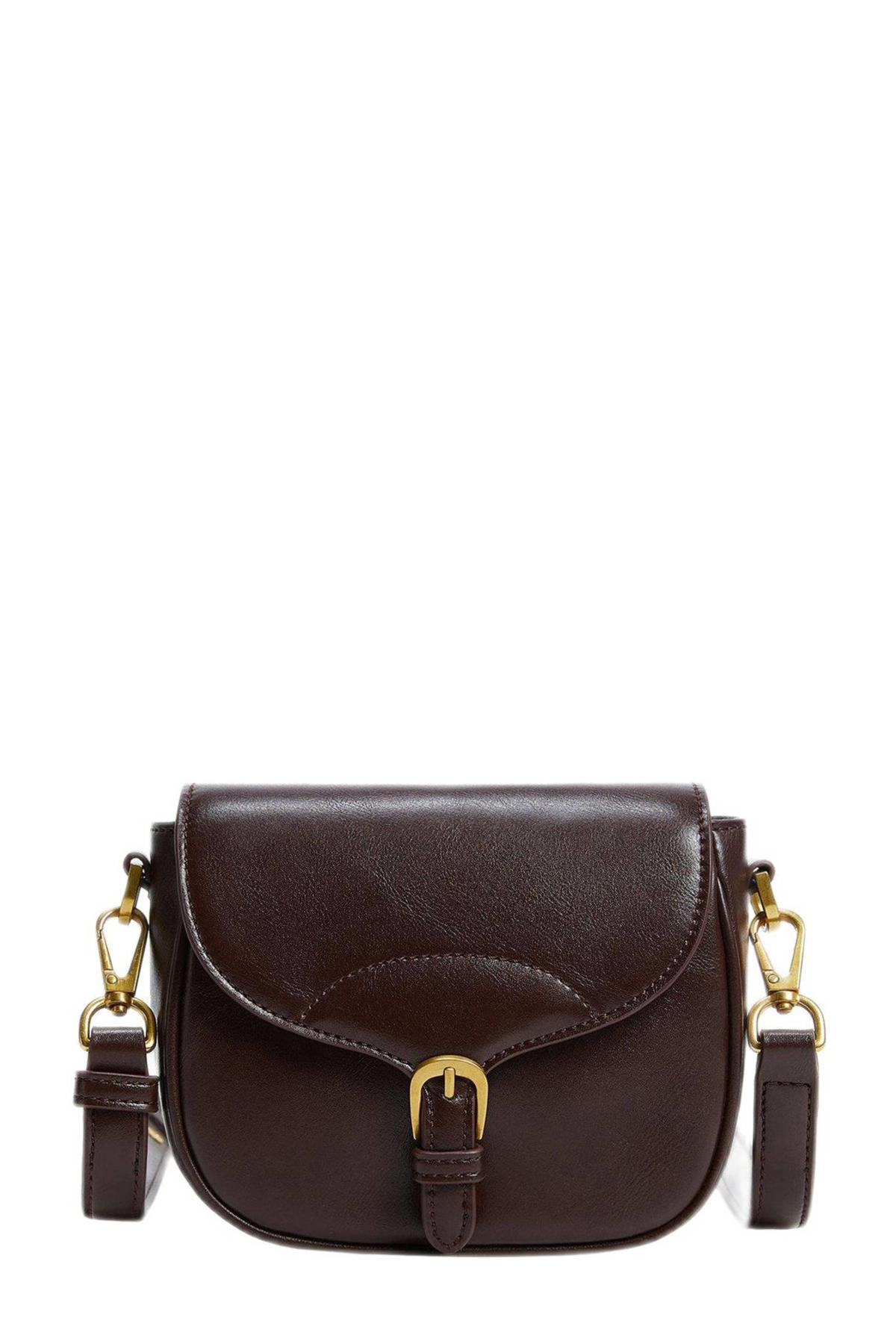 Mango crossbody tas donkerbruin | wehkamp