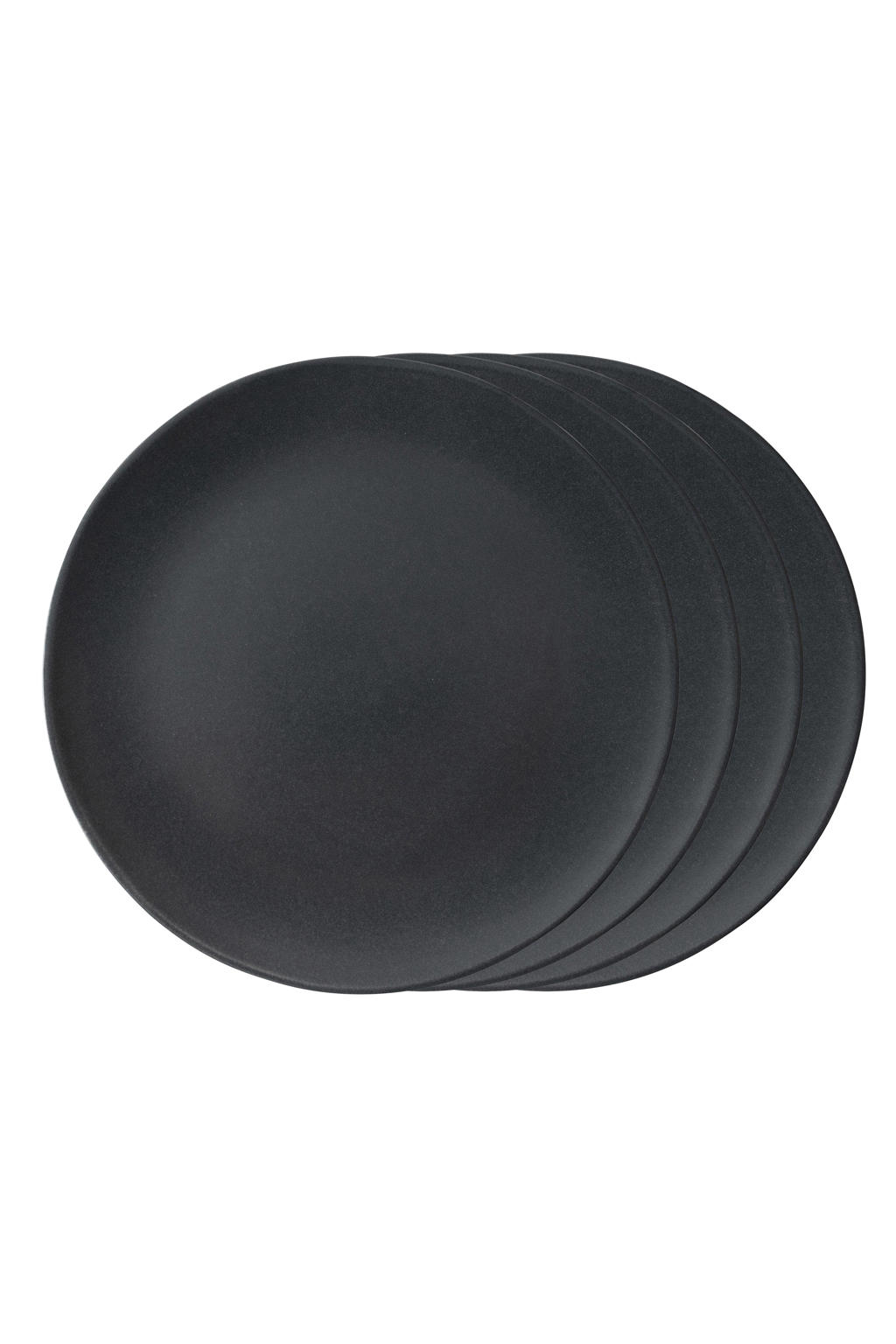Dutch Rose set van 4 borden plat 26,5cm zwart Velvet | wehkamp