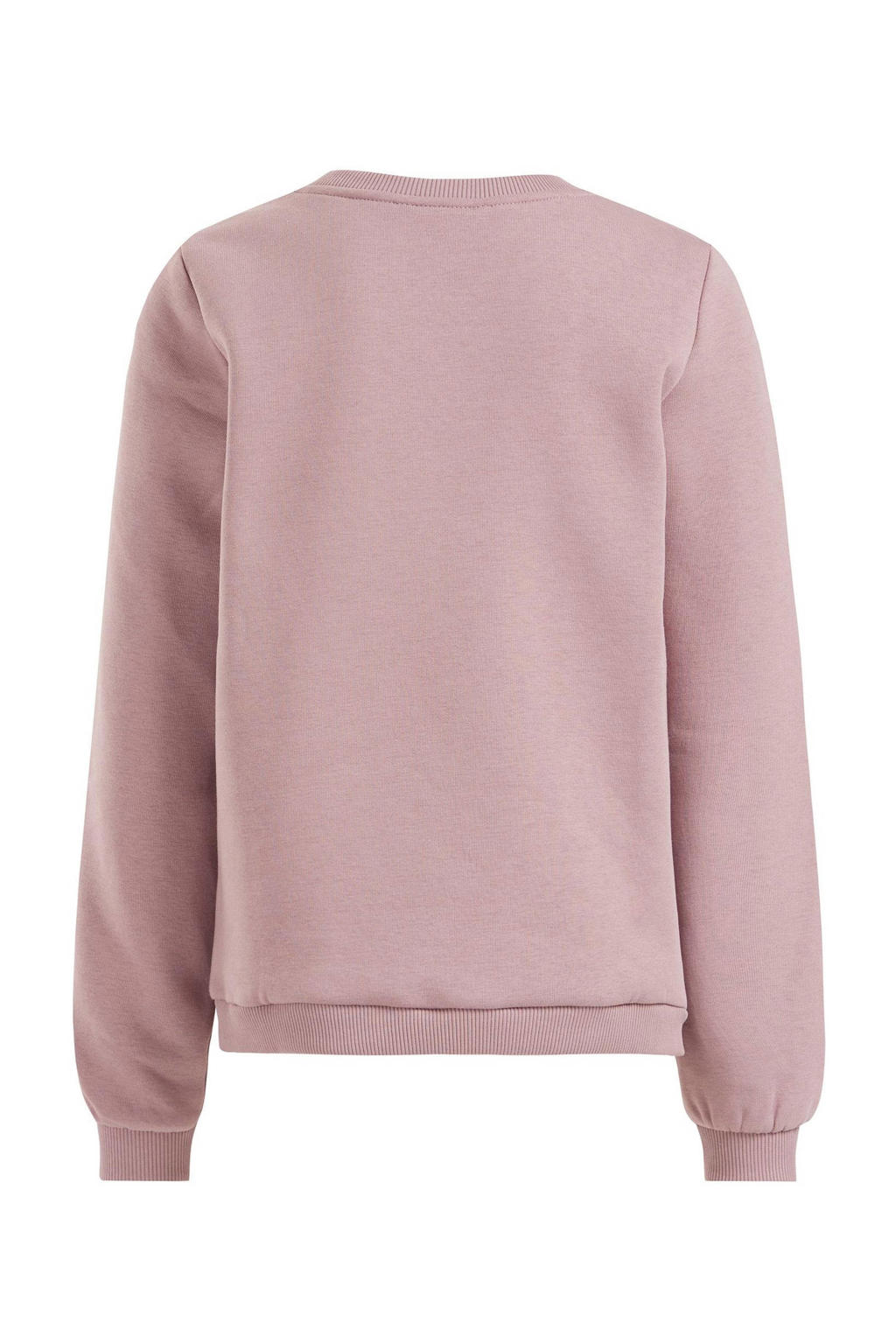 WE Fashion sweater met tekst oudroze | wehkamp