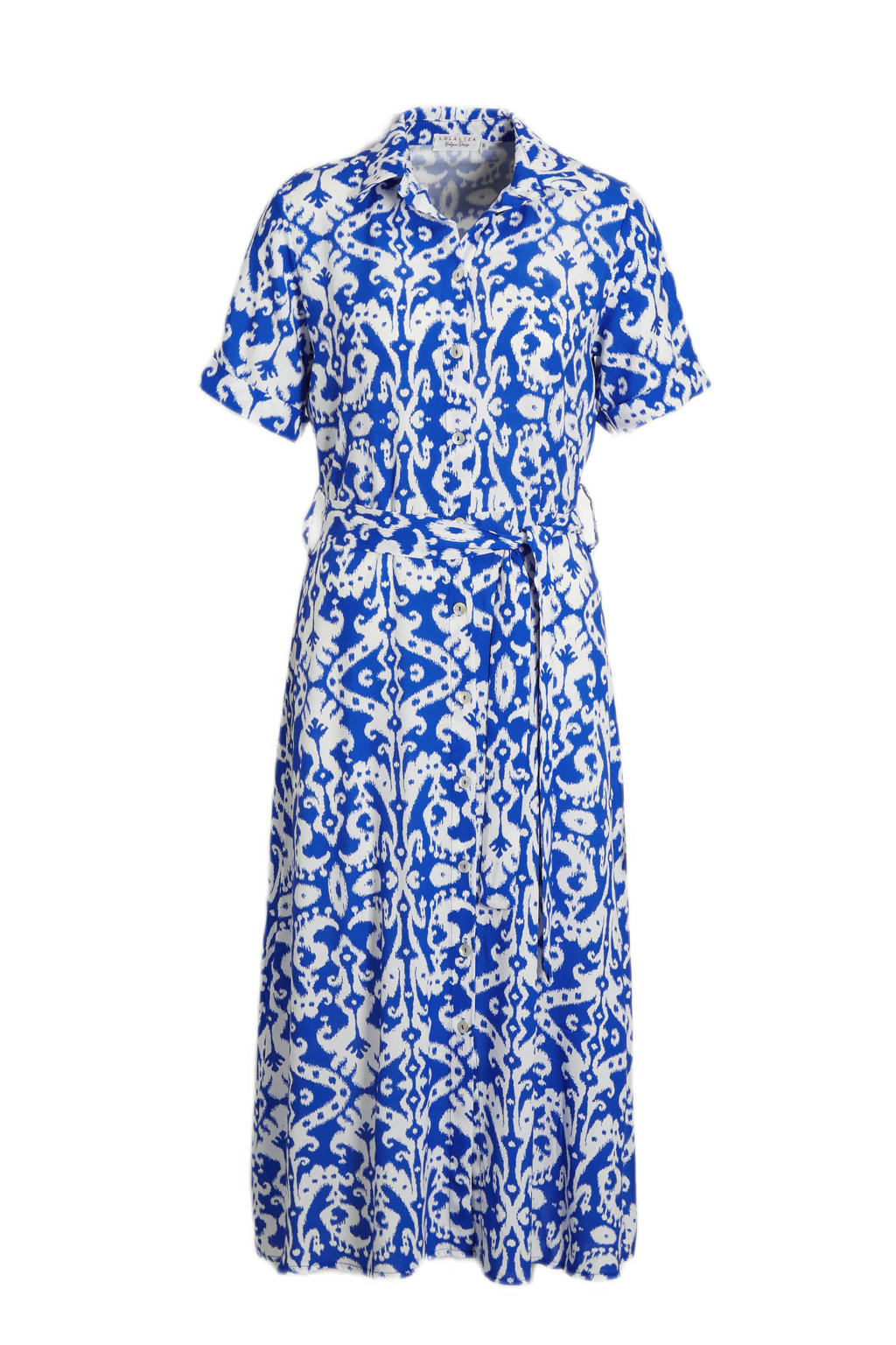 LOLALIZA blousejurk met all over print blauw | wehkamp