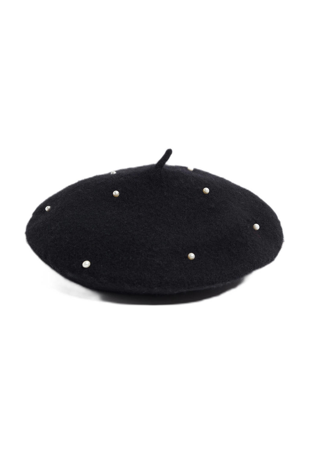 WE Fashion baret met parels zwart | wehkamp