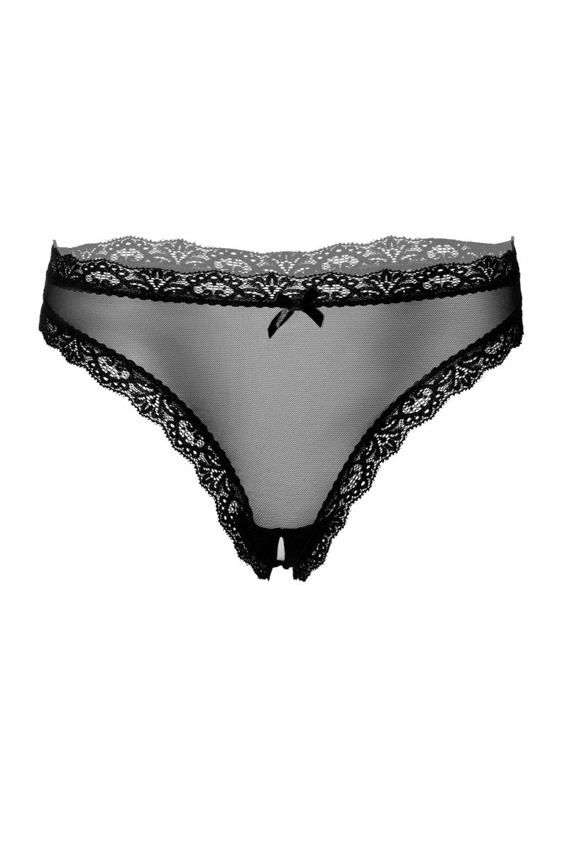 Daring mesh string met open kruis zwart | wehkamp