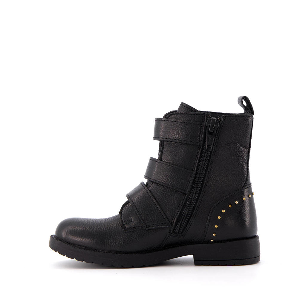 Scapino Groot leren bikerboots zwart | wehkamp