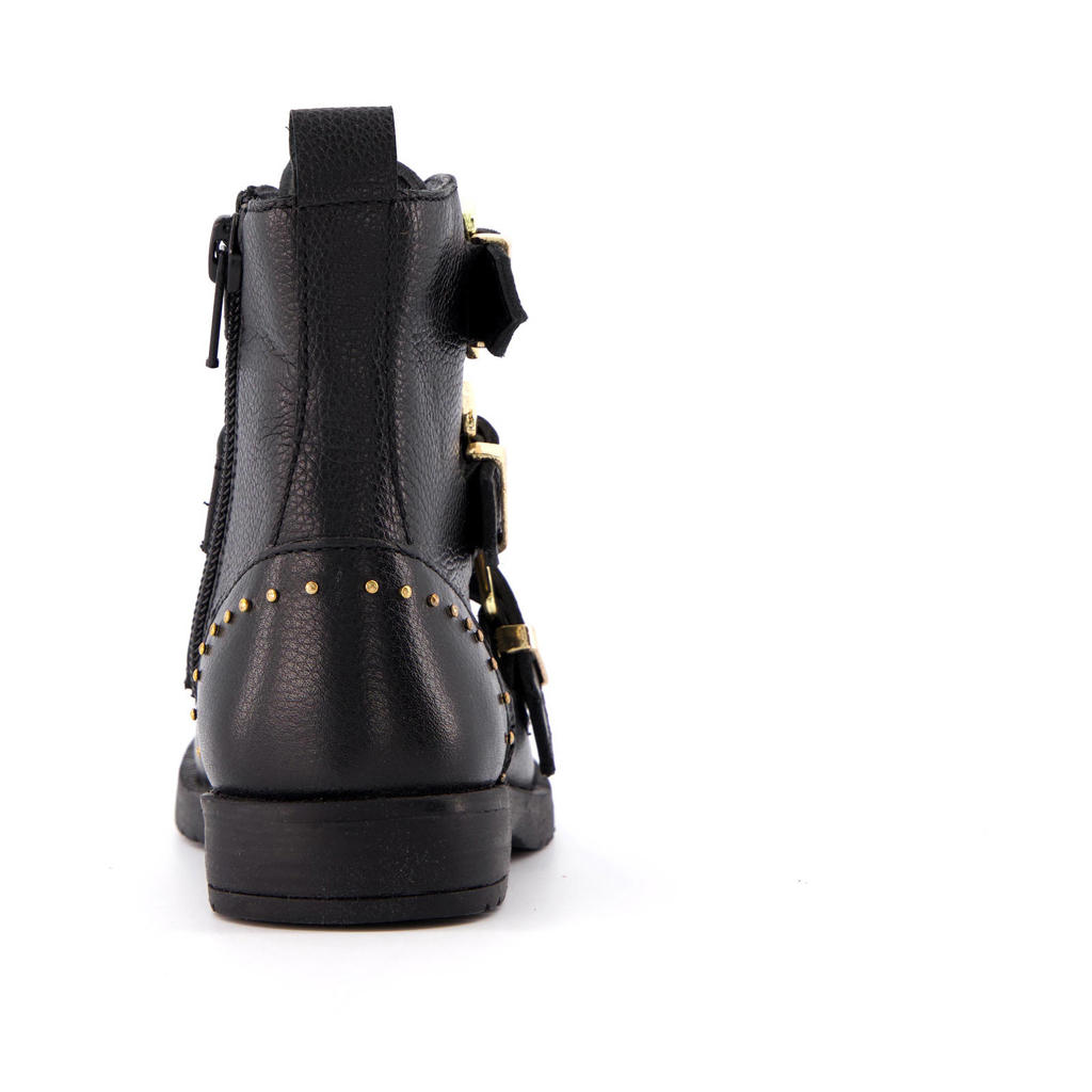 Scapino Groot leren bikerboots zwart | wehkamp