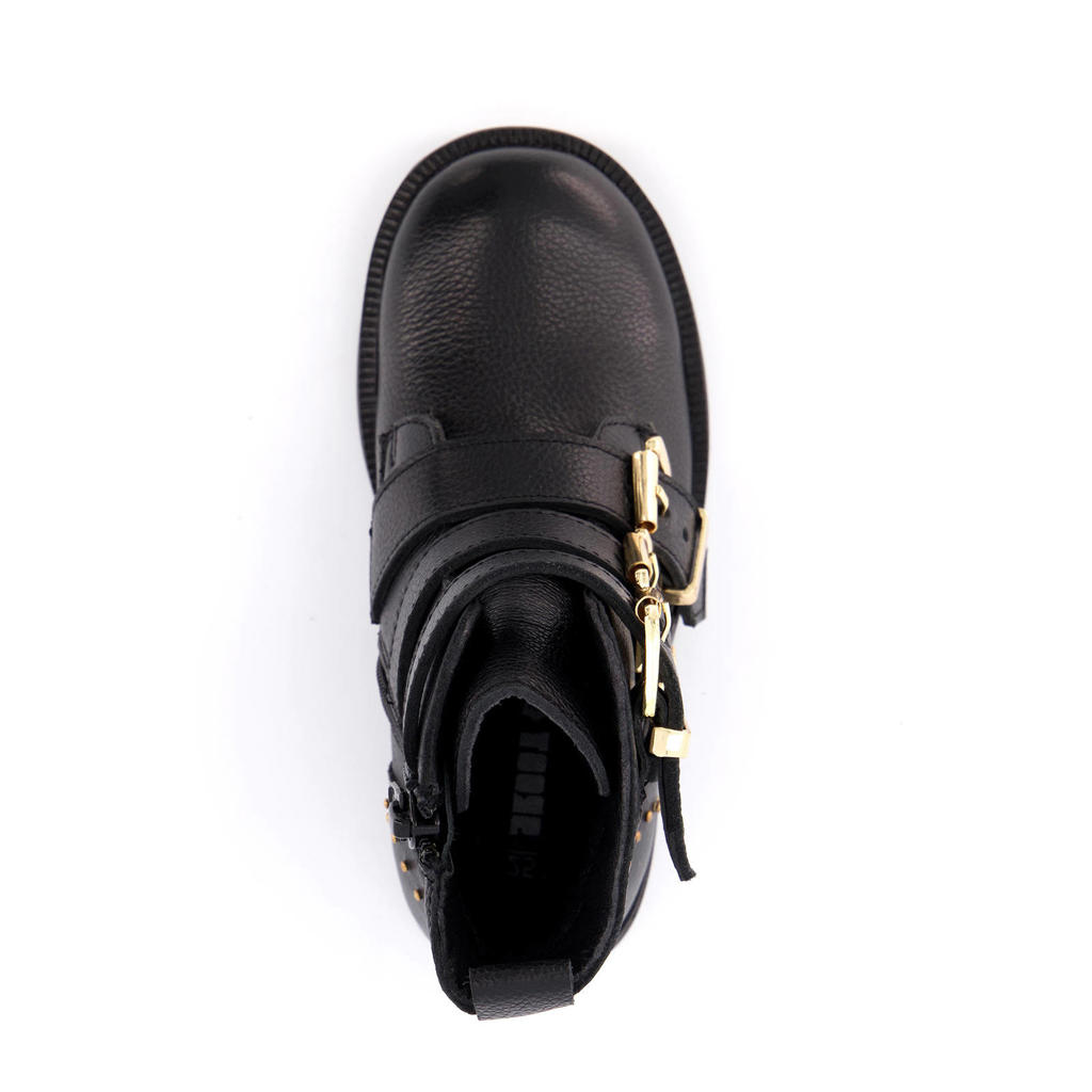 Scapino Groot leren bikerboots zwart | wehkamp