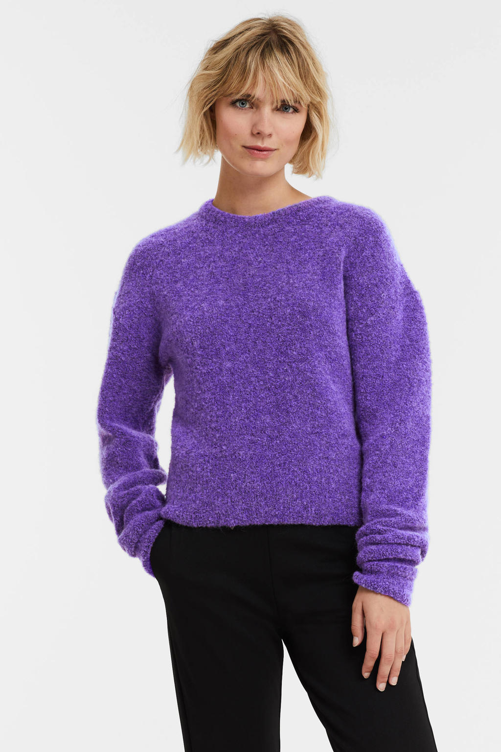 Anna Blue by Anna van Toor gebreide trui KATE paars | wehkamp