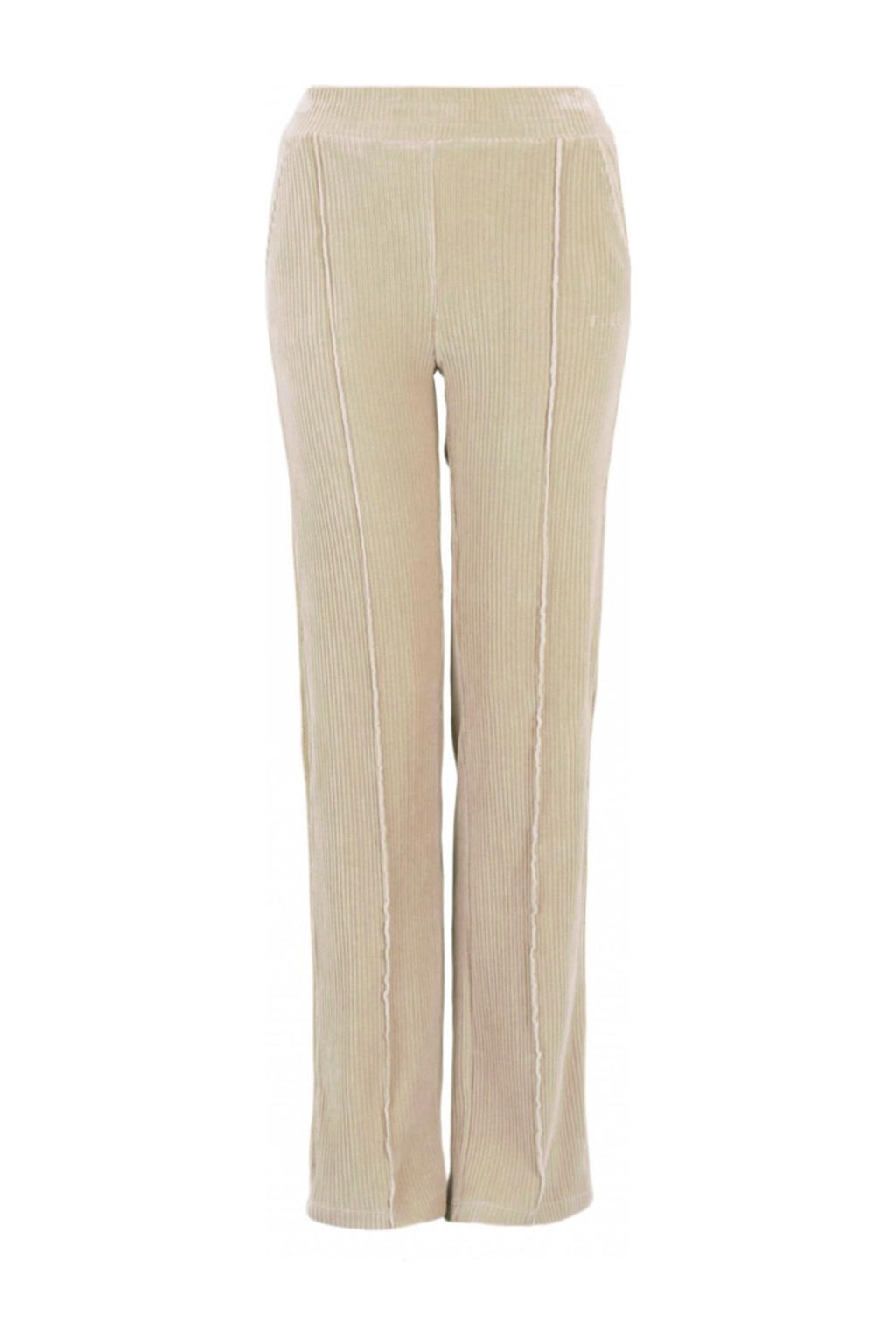 Anna Blue by Anna van Toor velours high waist straight fit jogger broek ...