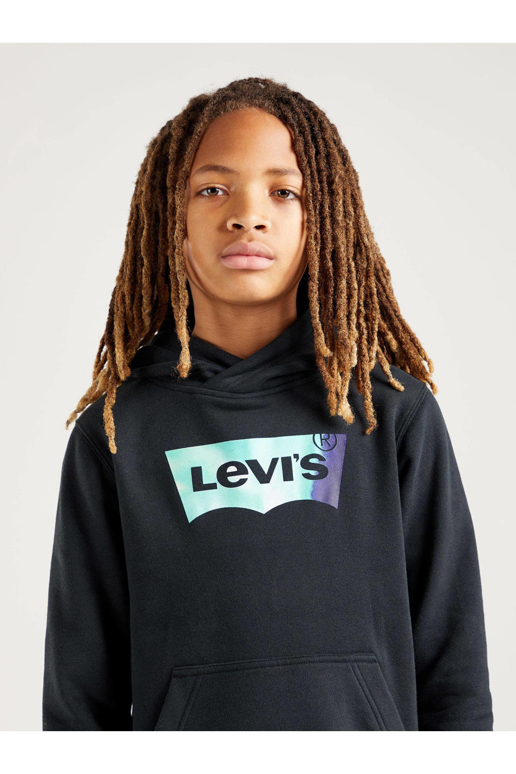 Levi's Kids hoodie Batwing met logo zwart | wehkamp