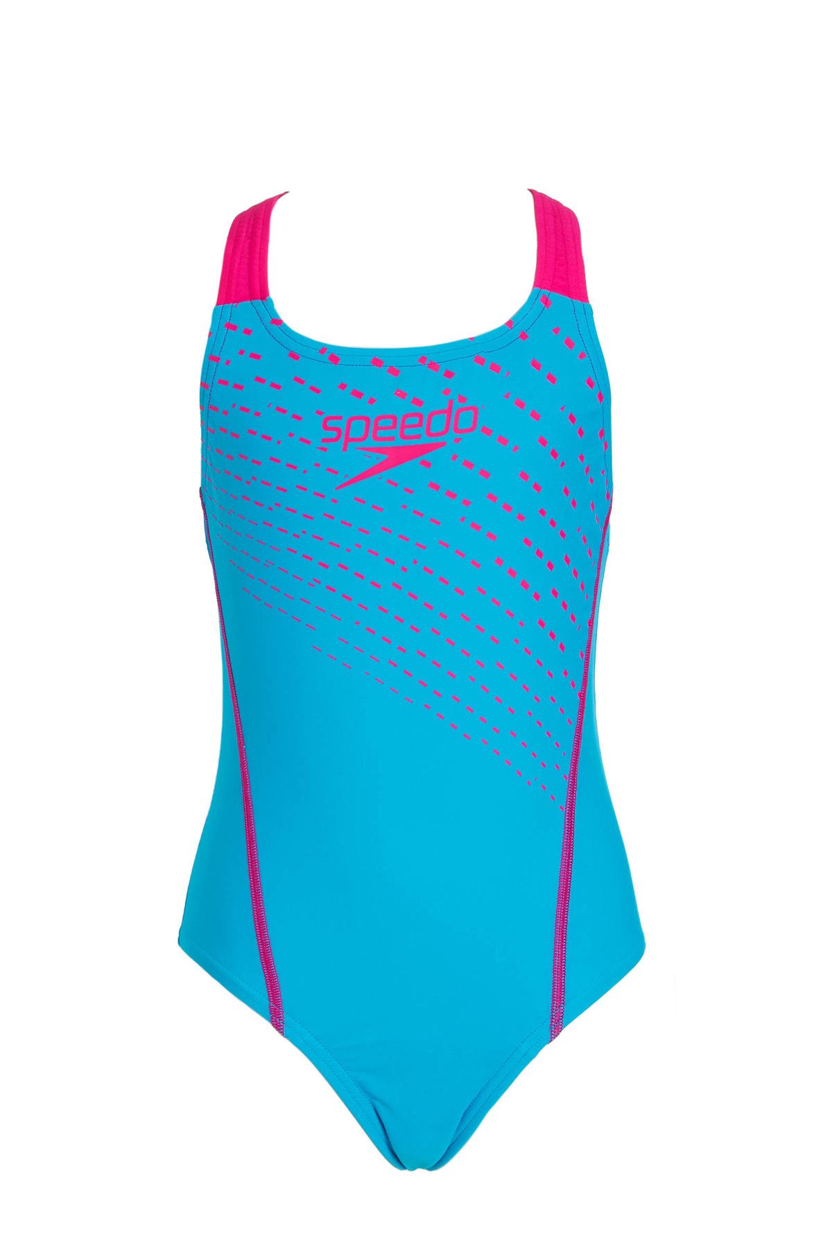 Speedo sportbadpak turquoise/roze | wehkamp
