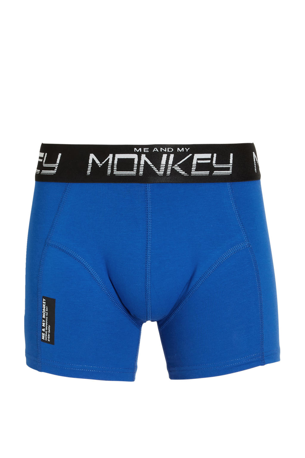 Me & My Monkey boxershort - set van 3 blauw/zwart/donkerblauw | wehkamp