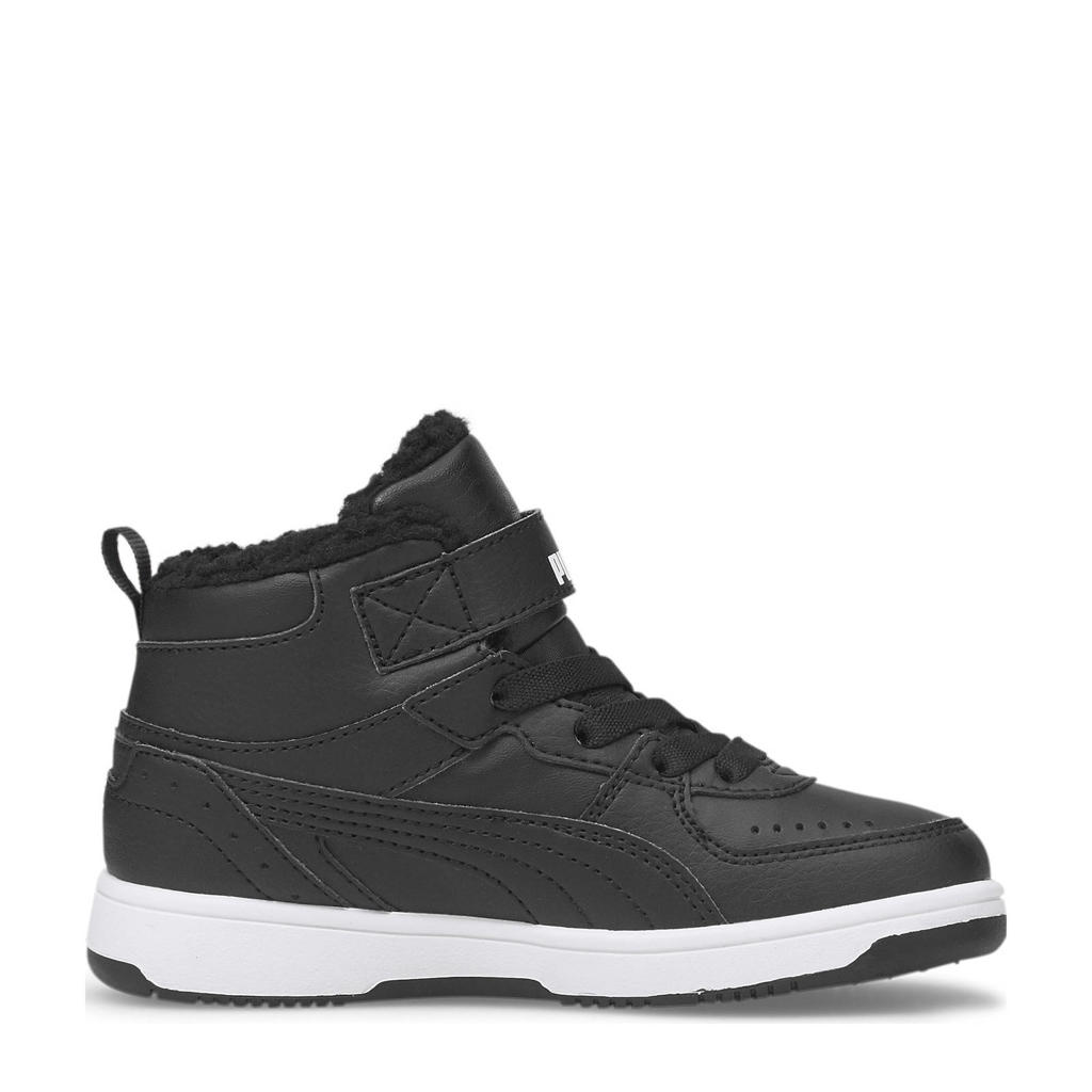 Puma Rebound Joy Fur sneakers zwart/wit | wehkamp