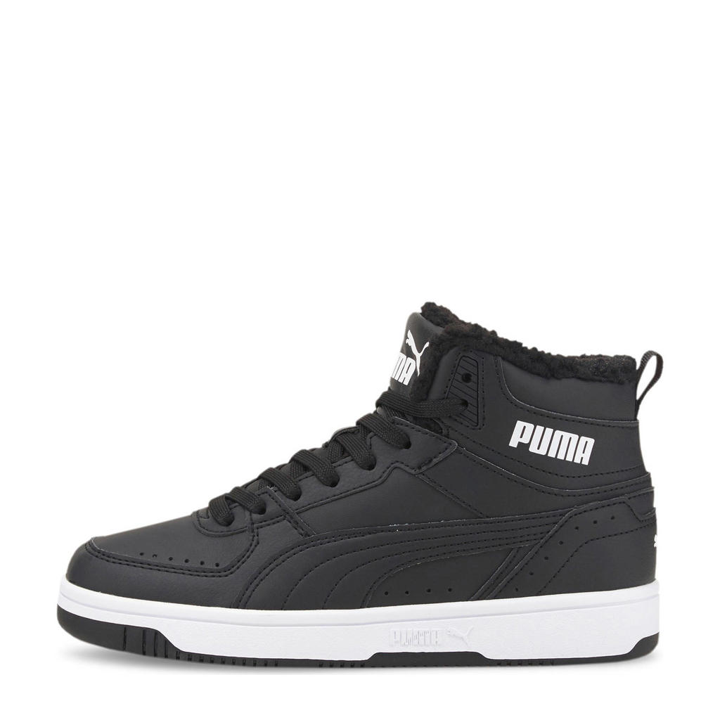 Puma Rebound Joy Fur sneakers zwart/wit | wehkamp