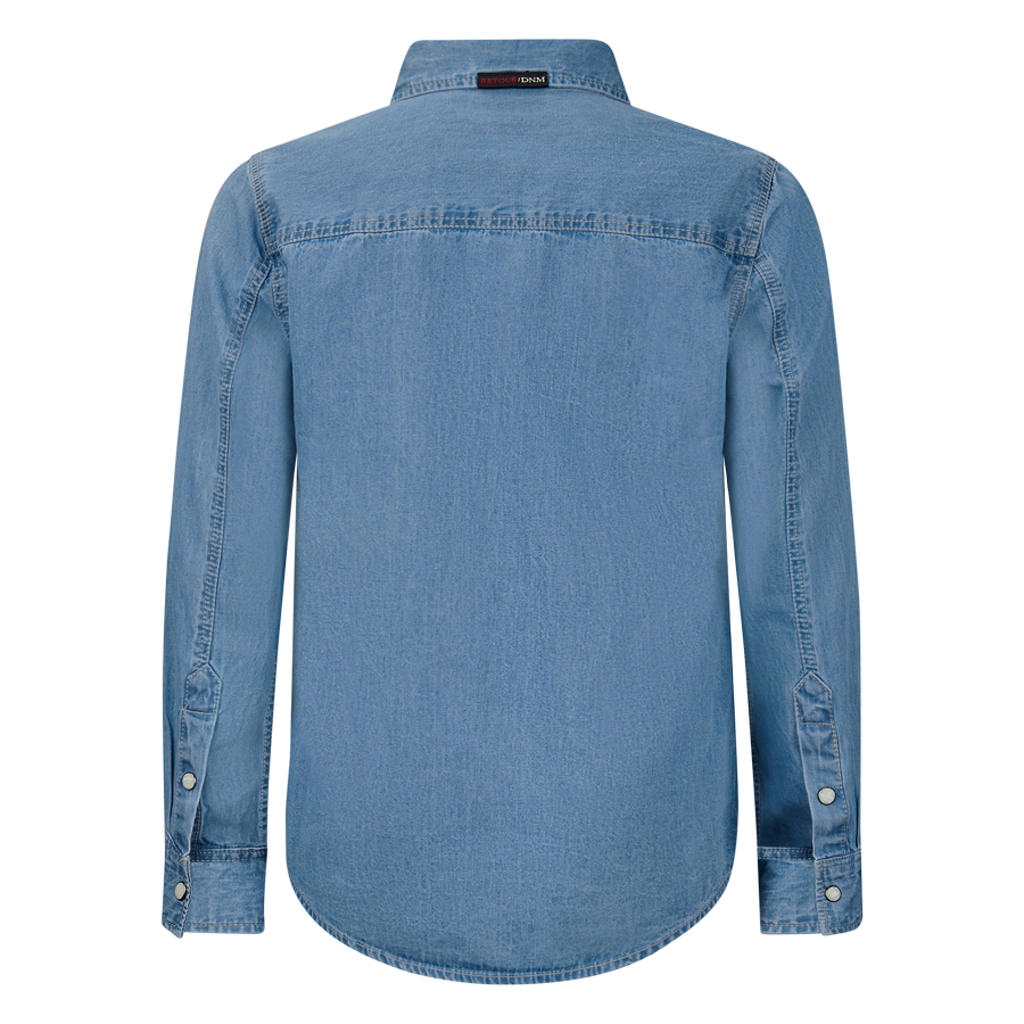 Retour Jeans denim overhemd Edo medium blue wash | wehkamp
