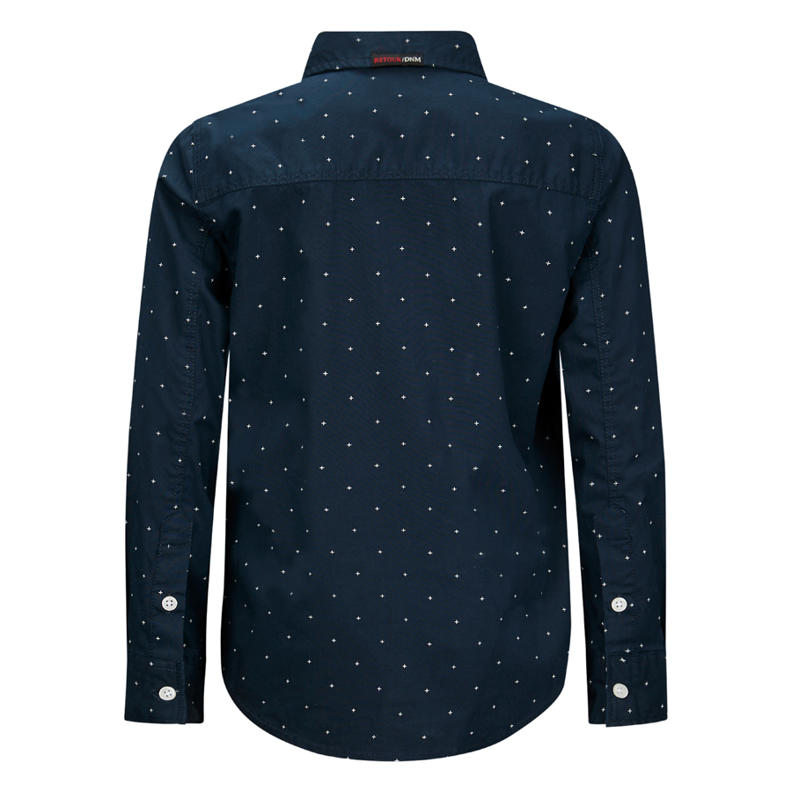 Retour Jeans overhemd met stippen donkerblauw | wehkamp