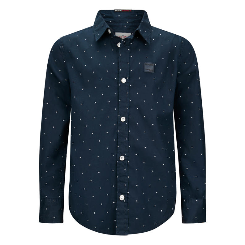 Retour Jeans overhemd met stippen donkerblauw | wehkamp