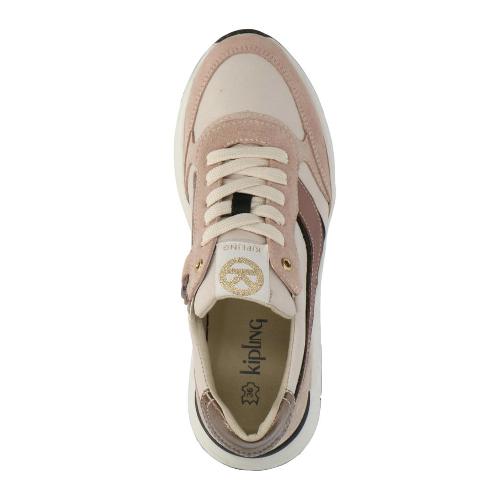 Kipling suede sneakers roze | wehkamp