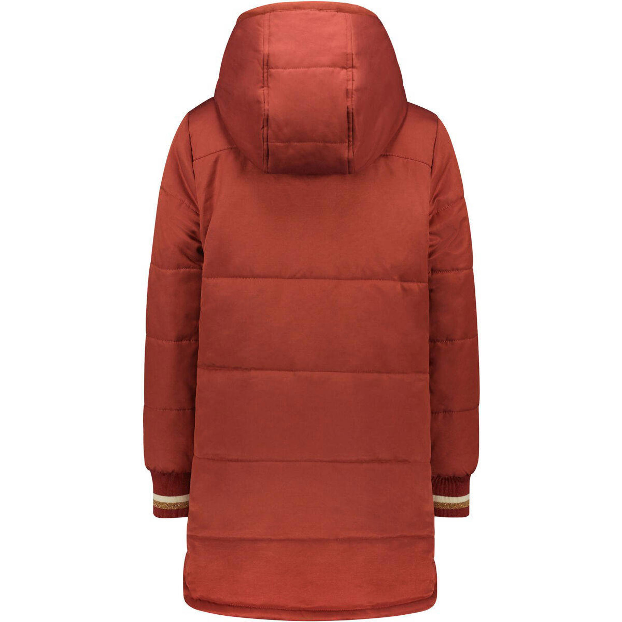 Moodstreet gewatteerde winterjas steenrood | wehkamp