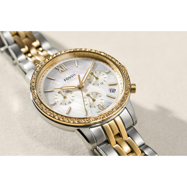 Fossil horloge ES5216 Neutra zilverkleurig, goudkleurig | wehkamp