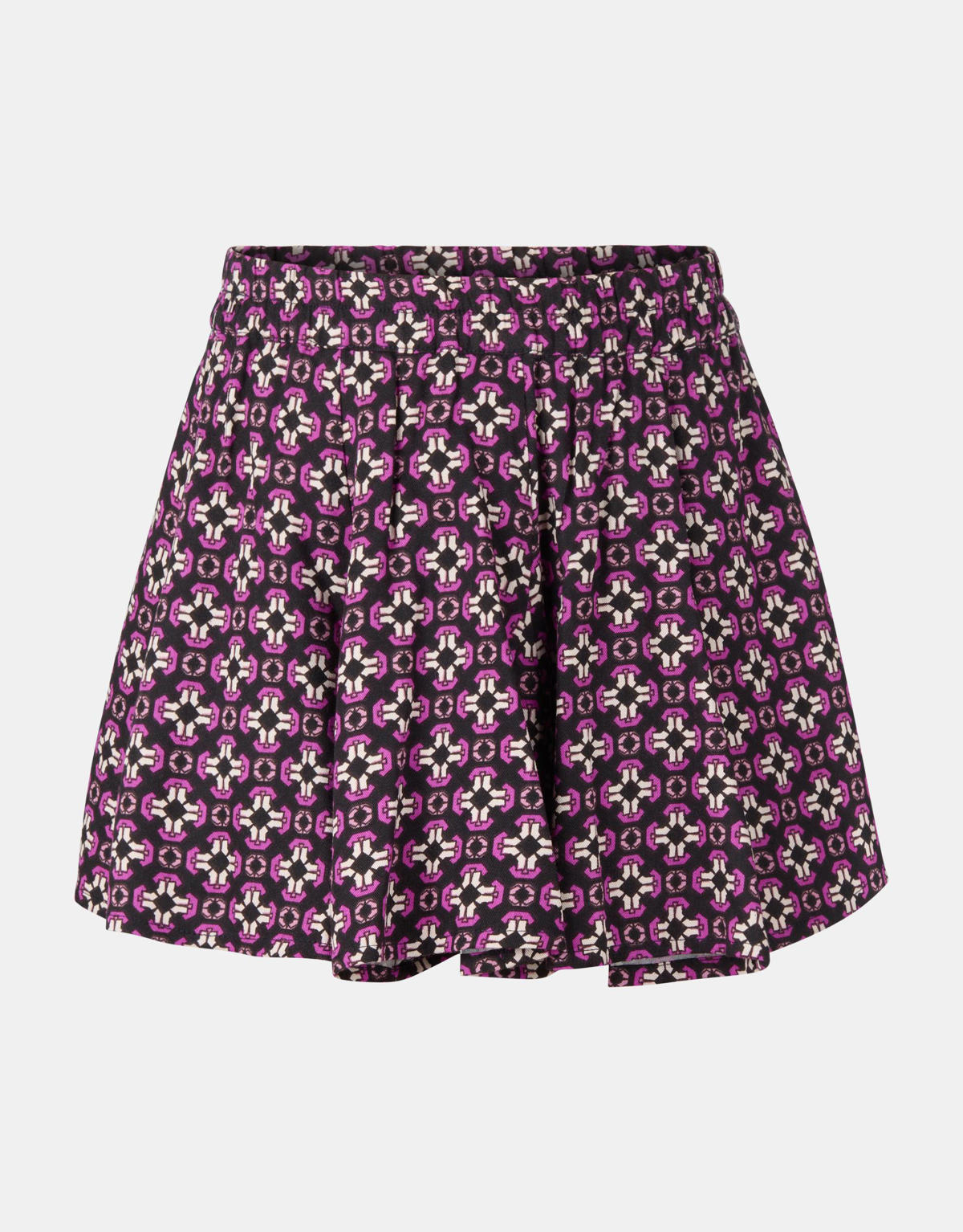 Shoeby rok Tile met all over print paars/ecru/zwart | wehkamp