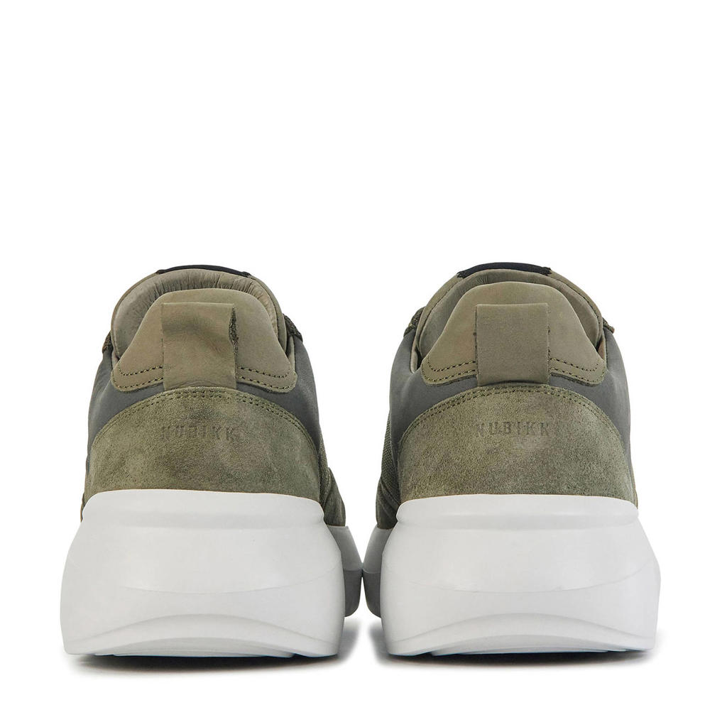 Nubikk Roque Road Wave suède sneakers groen | wehkamp