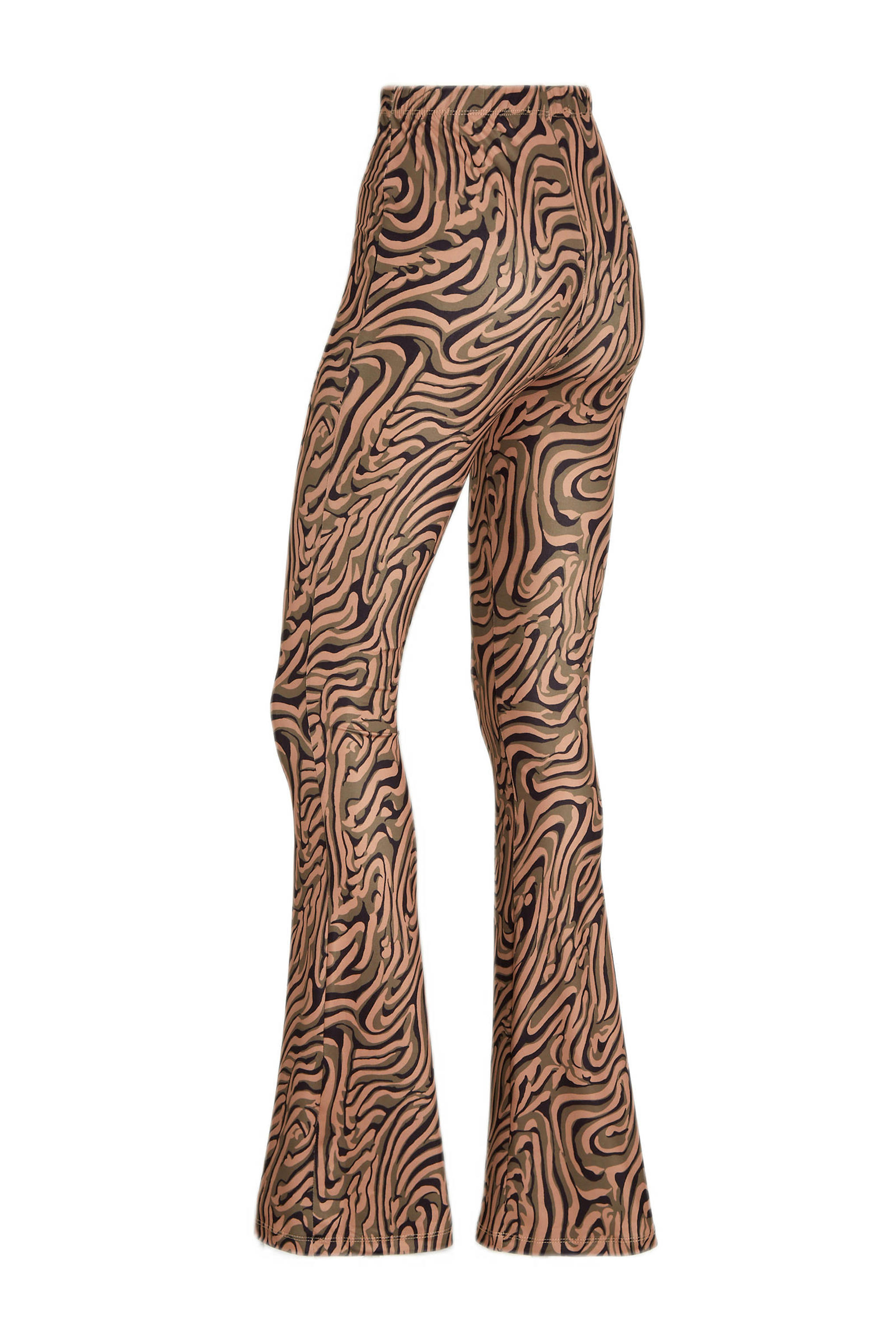 Lofty Manner high waist flared broek met all over print multi | wehkamp