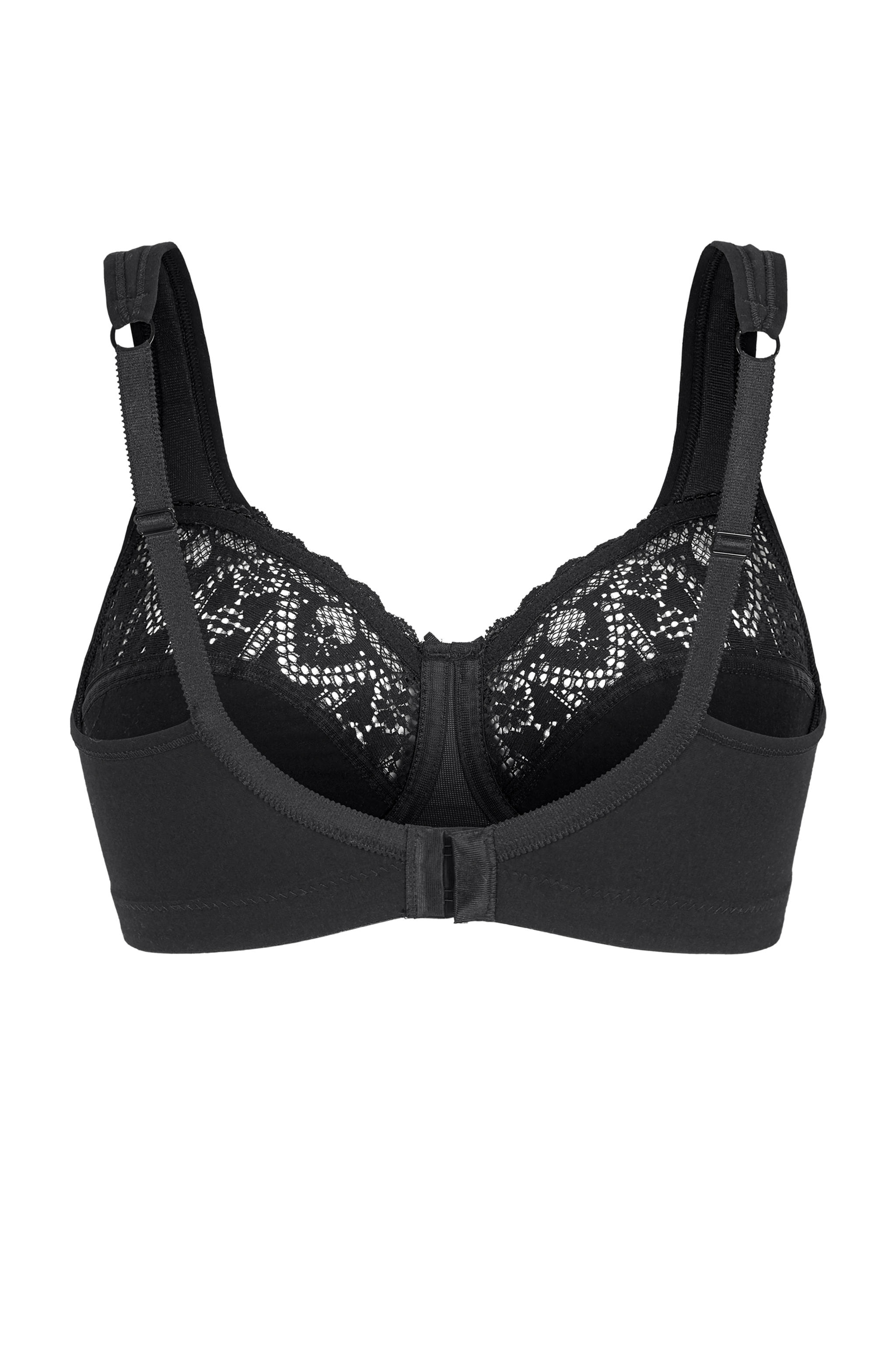 Swegmark niet-voorgevormde katoenen bh zonder beugel True Beauty zwart ...