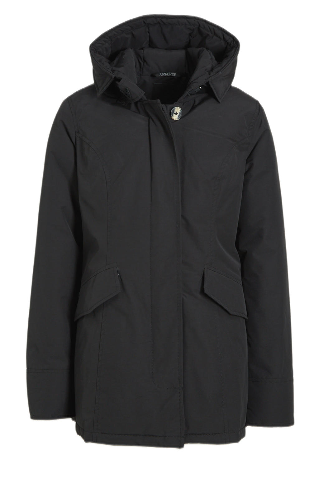 Airforce gewatteerde winterjas zwart | wehkamp