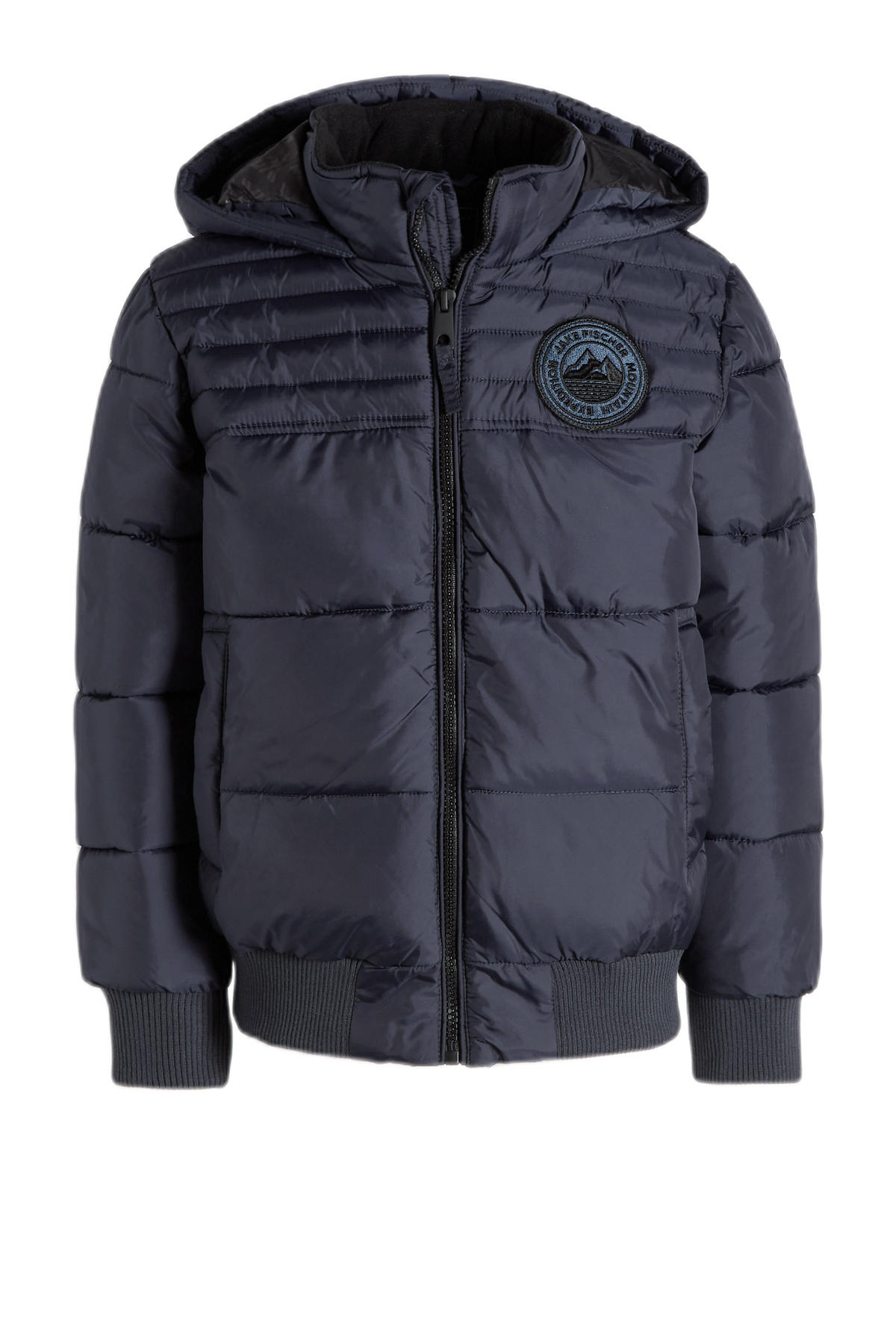 Jake Fischer gewatteerde winterjas donkerblauw | wehkamp