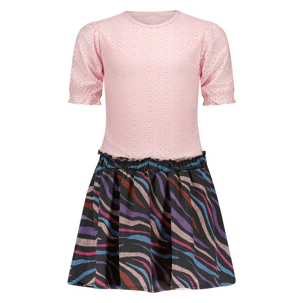 B.Nosy jurk met all over print roze/zwart/multi | wehkamp