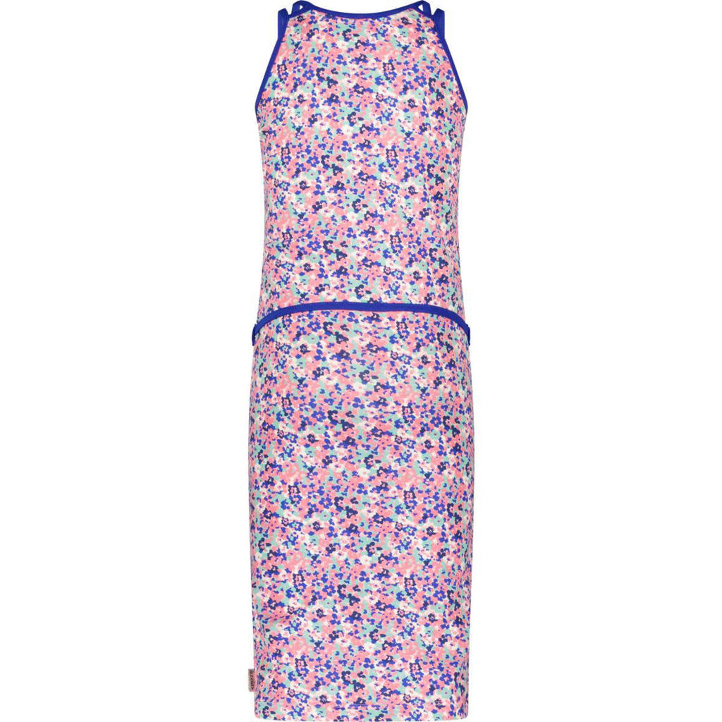 B.Nosy halter maxi jurk met all over print roze/blauw | wehkamp