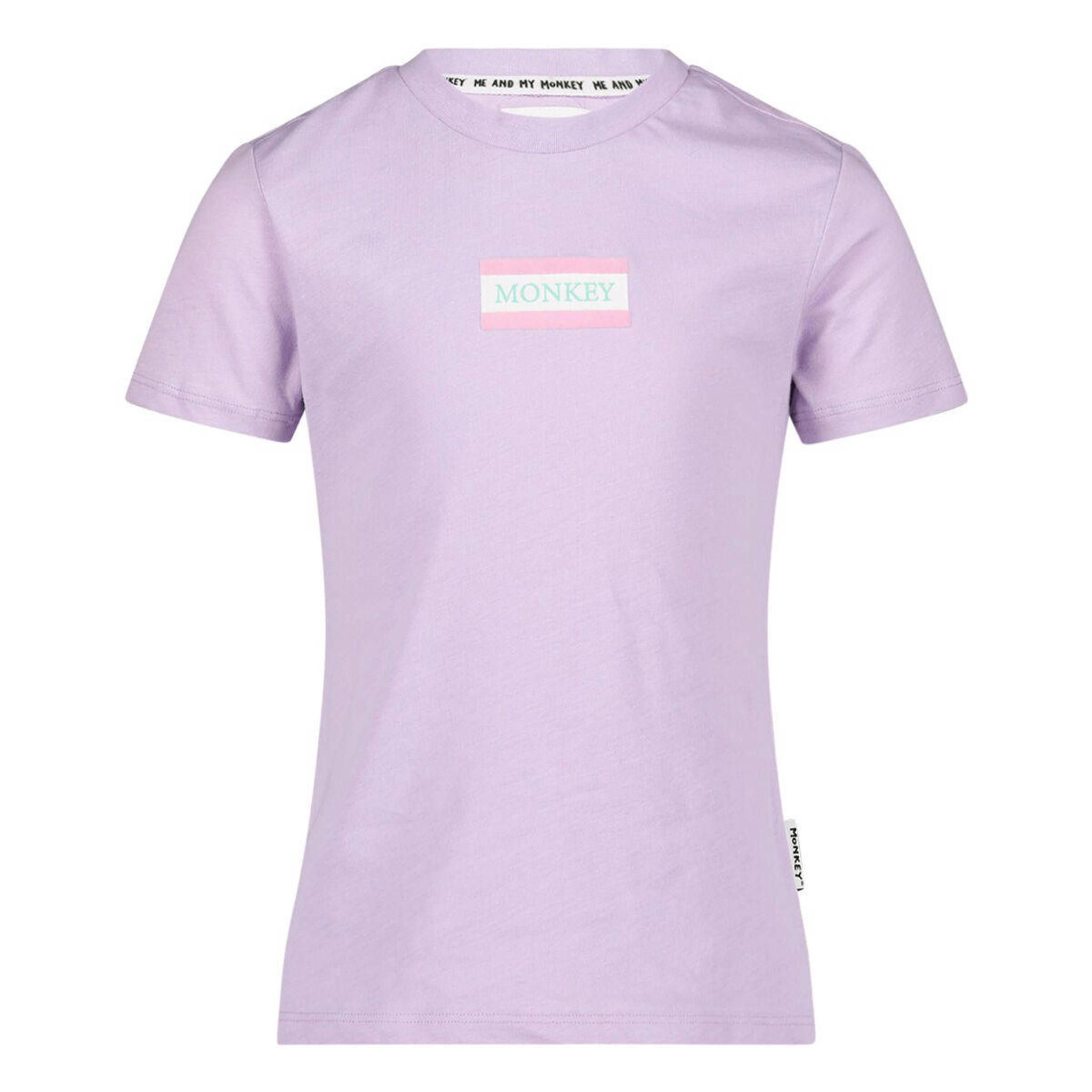 Me & My Monkey T-shirt June met logo lila | wehkamp