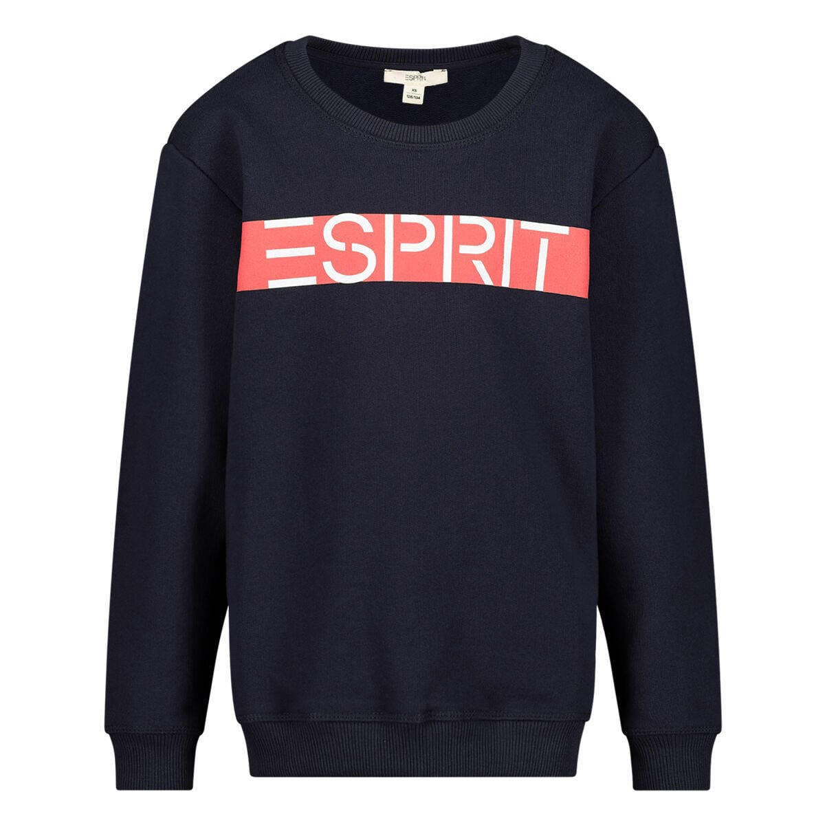 ESPRIT sweater met logo donkerblauw | wehkamp