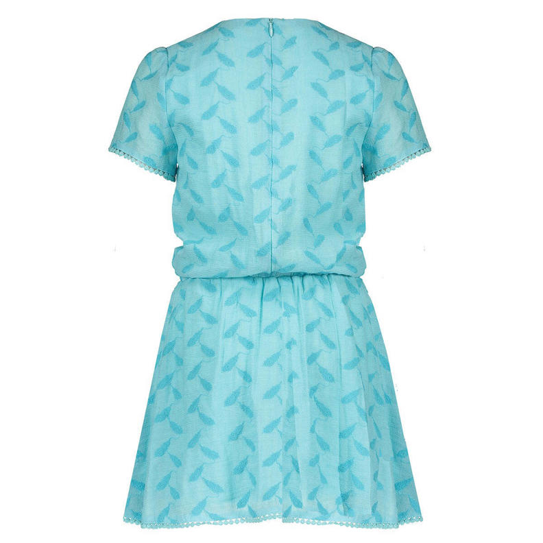 NONO jurk met all over print licht turquoise | wehkamp