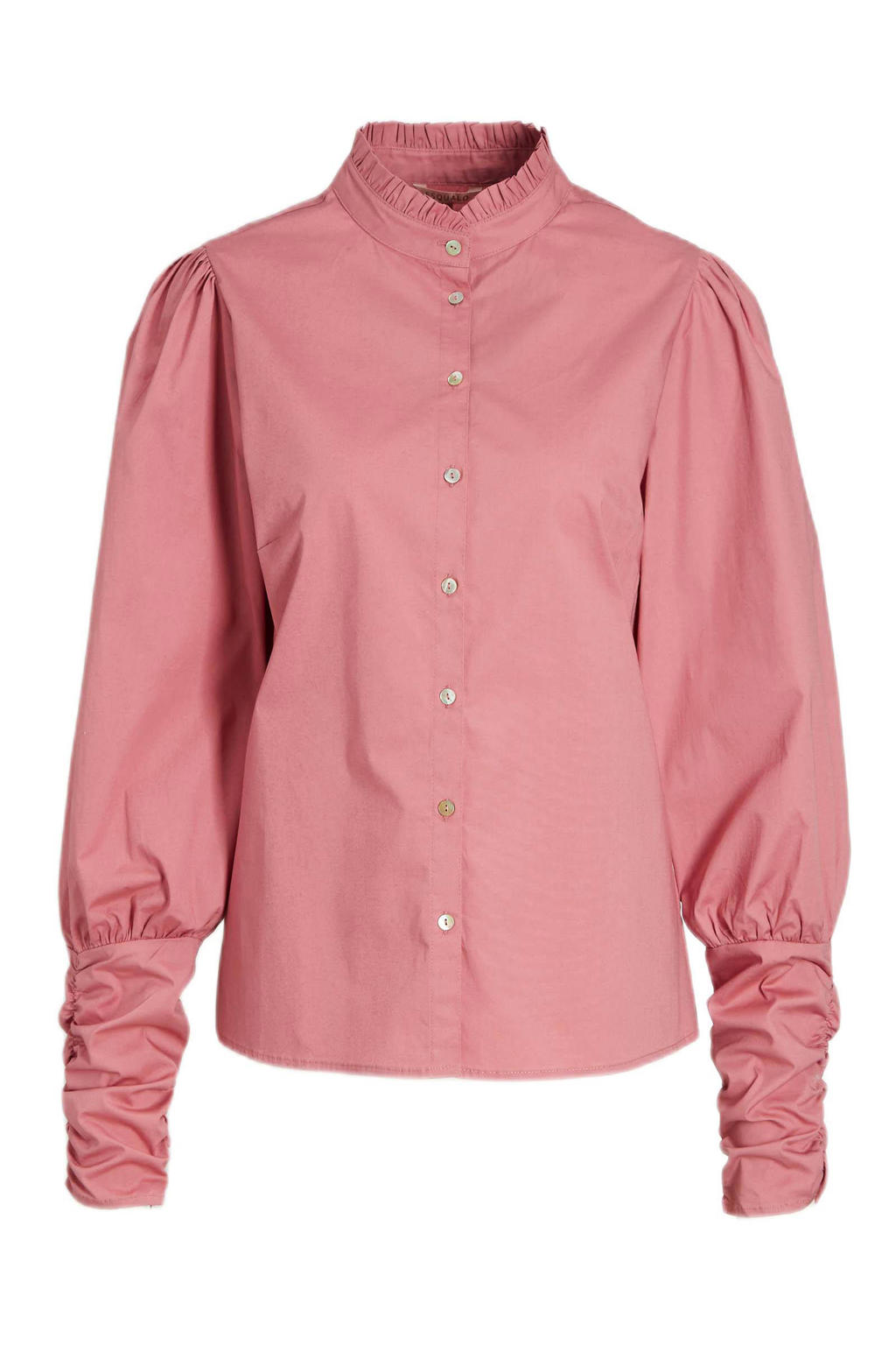 Esqualo blouse met ruches oudroze | wehkamp