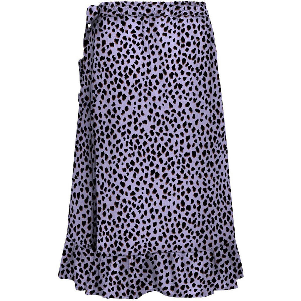 ONLY rok KOGLINO met panterprint paars | wehkamp