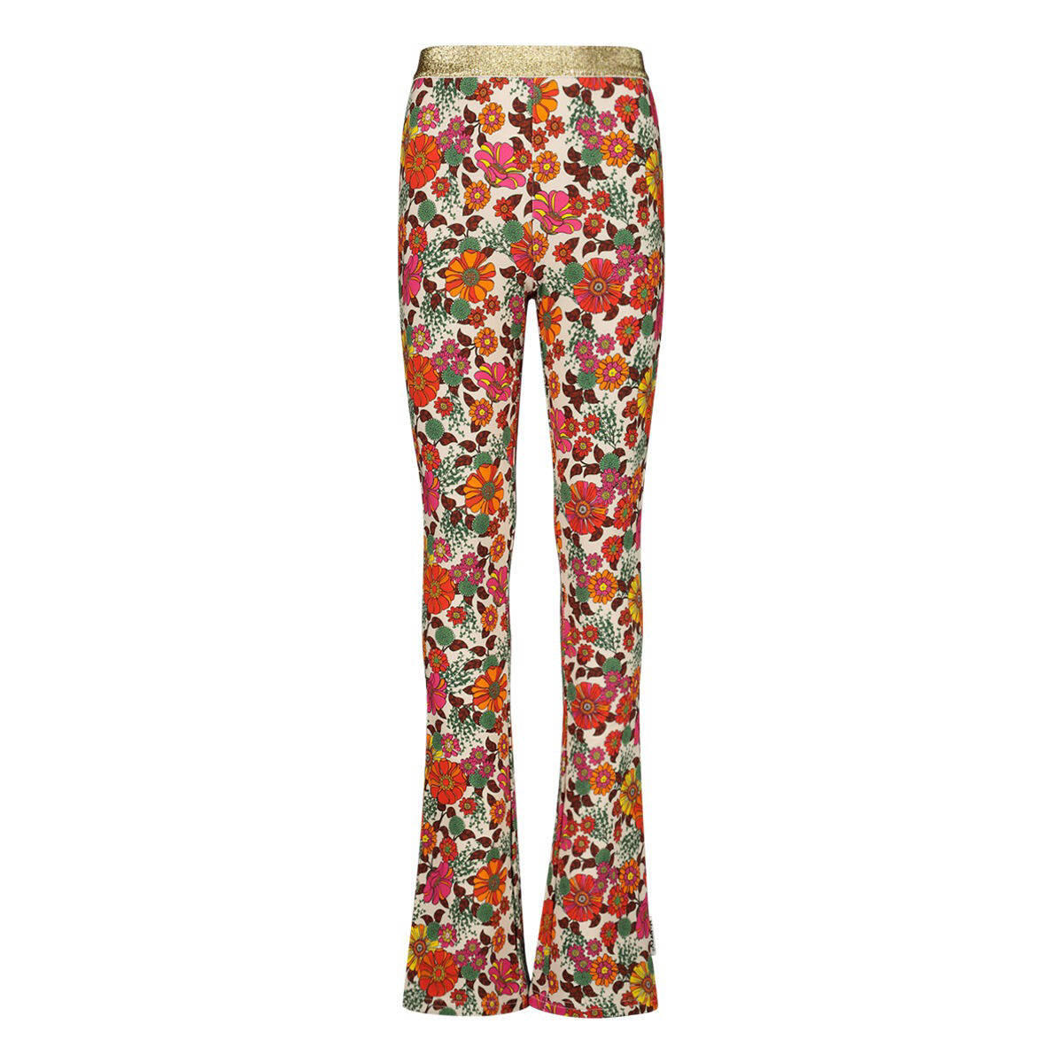 Me & My Monkey flared broek wit/multi | wehkamp