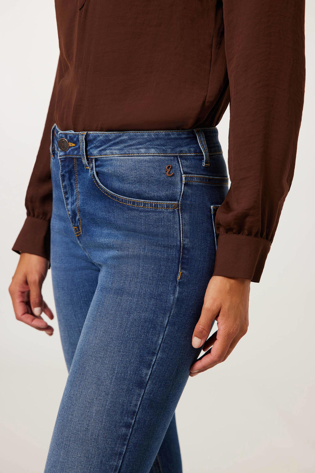 Miss Etam slim fit jeans Jackie medium blue | wehkamp