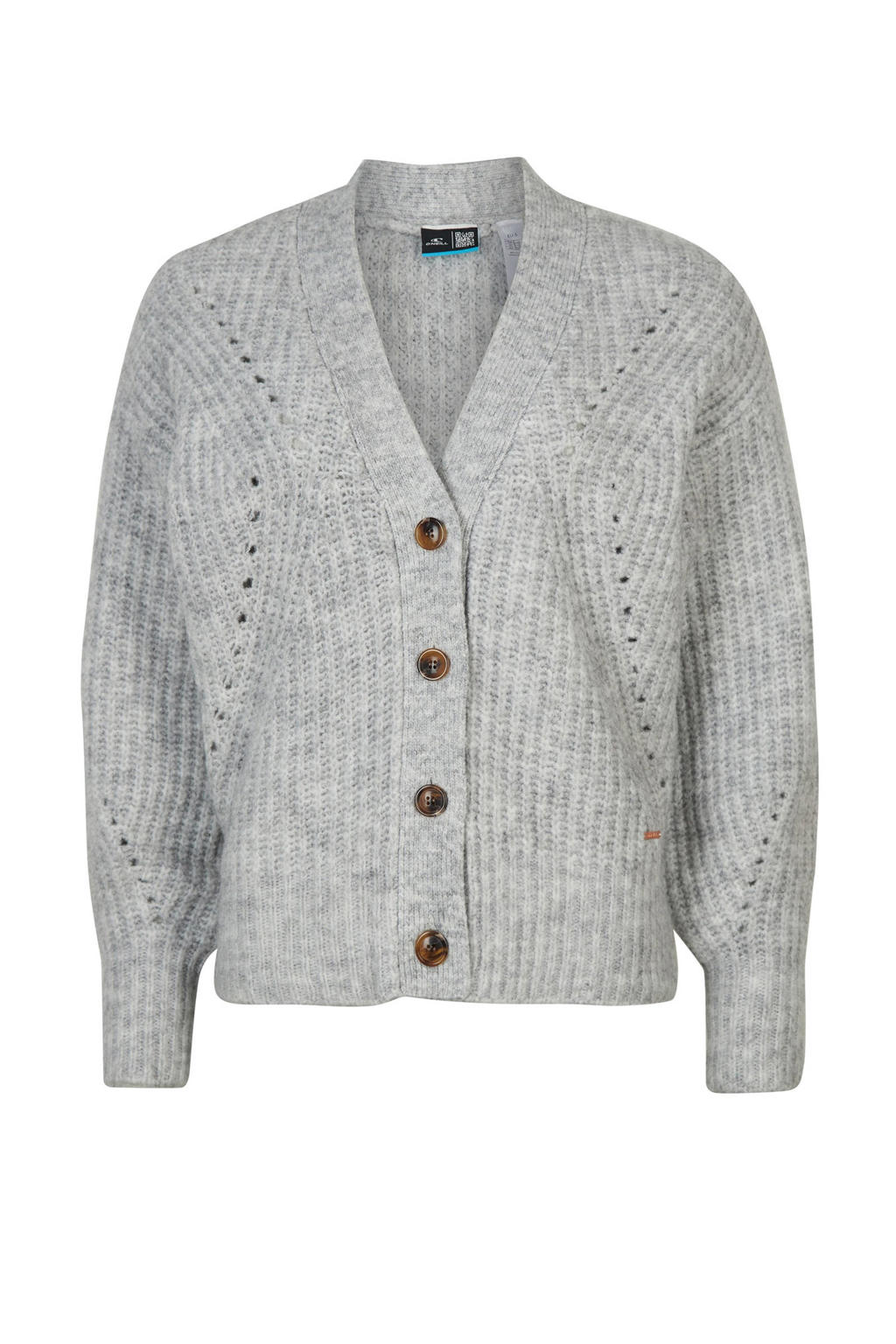 O'Neill gebreid vest met wol grijs melange | wehkamp