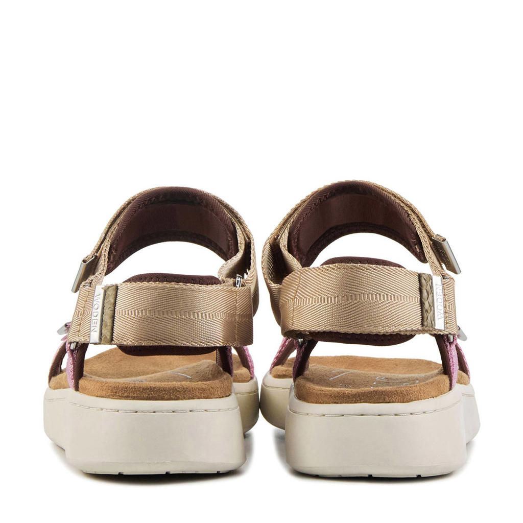 Woden Line sandalen beige/roze | wehkamp