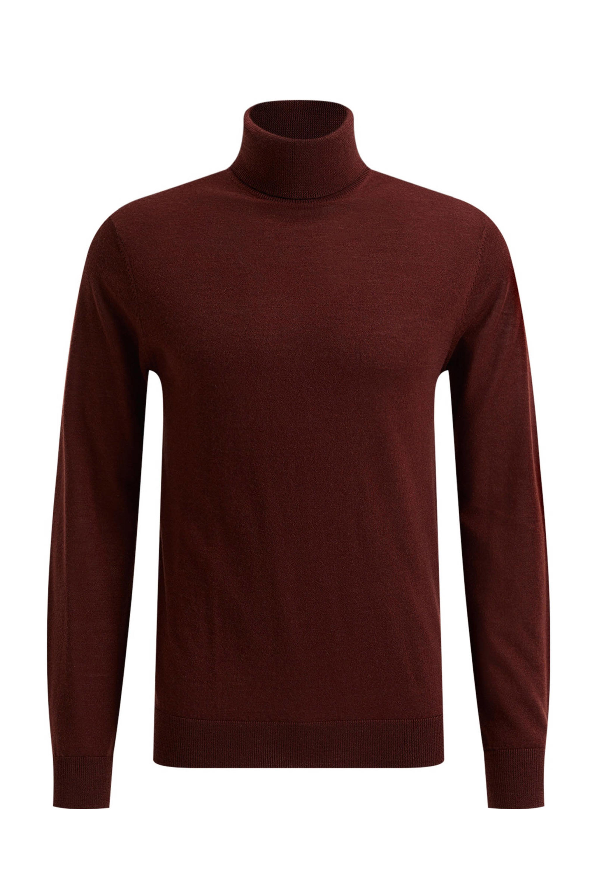 WE Fashion wollen coltrui donkerrood | wehkamp