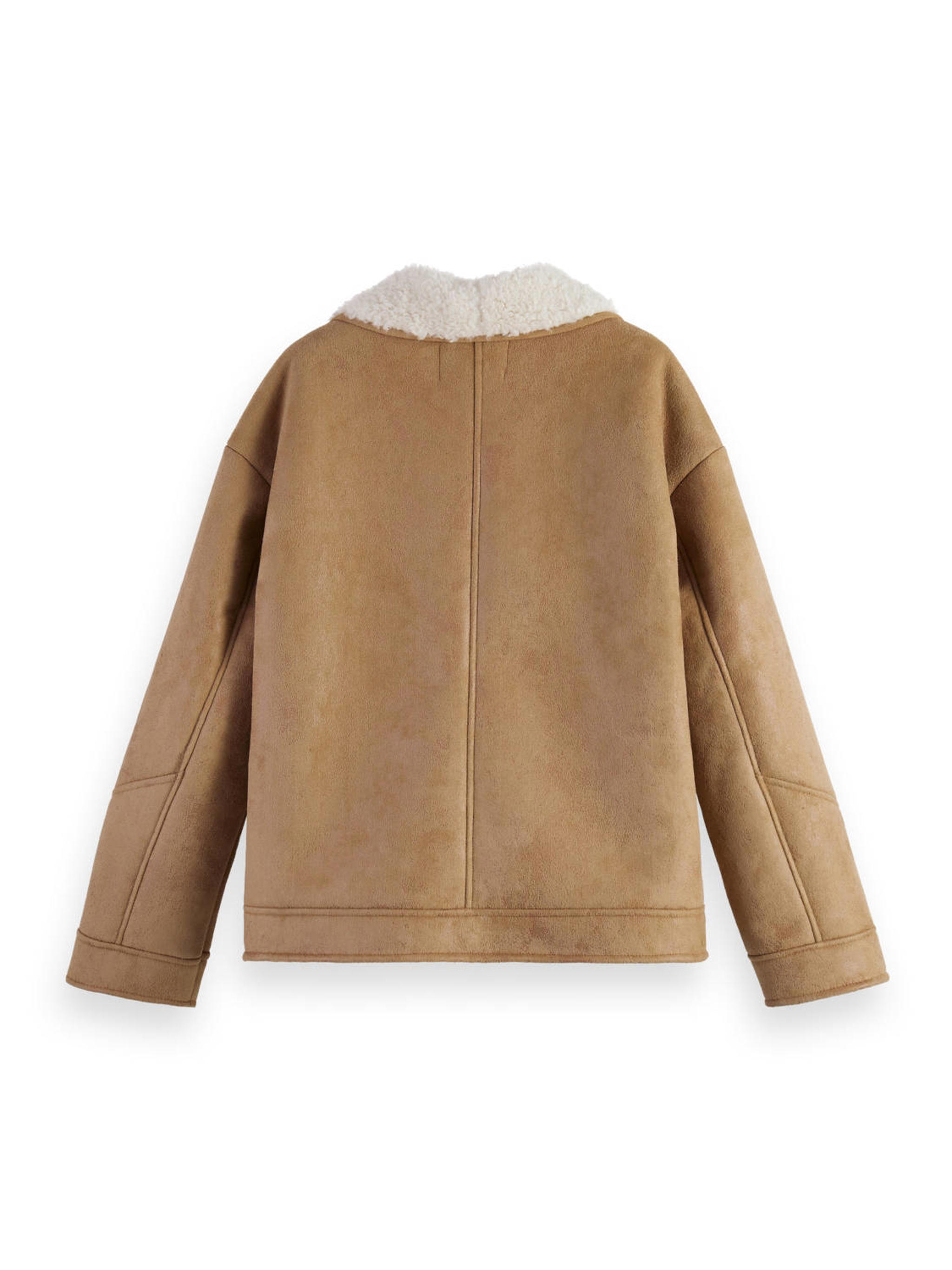Scotch & Soda lammy coat winterjas camel | wehkamp