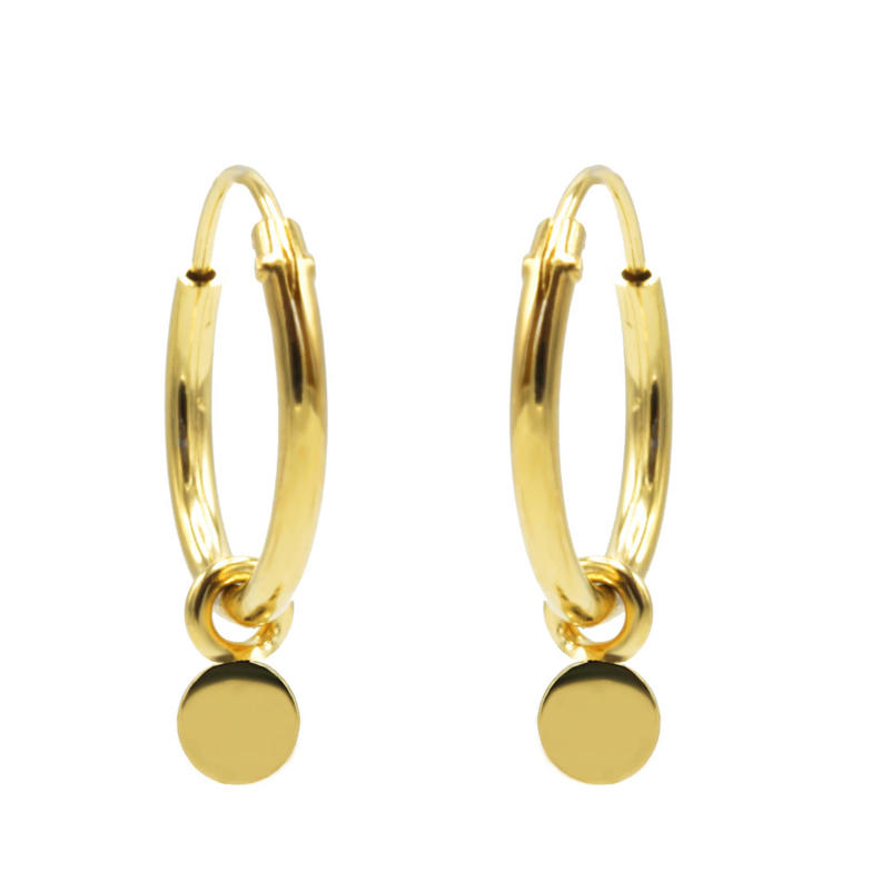 KARMA Jewelry gold plated oorbellen Tiny Disc | wehkamp