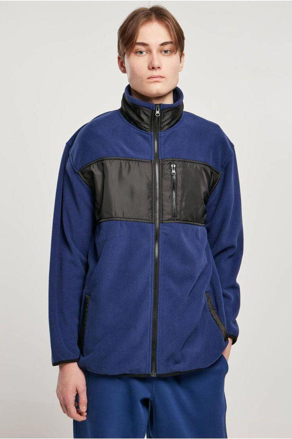 Urban Classics fleece jack spaceblue | wehkamp