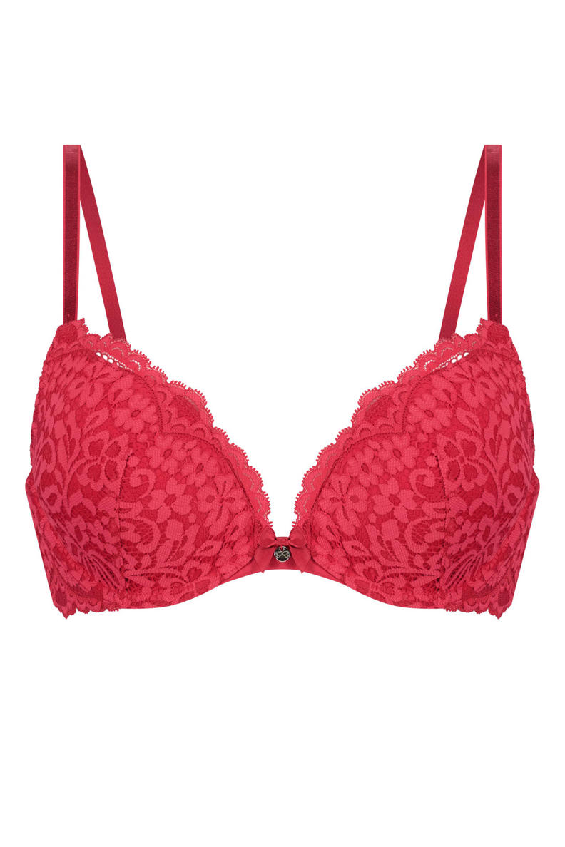 Hunkemöller voorgevormde push-up Rose rood | wehkamp