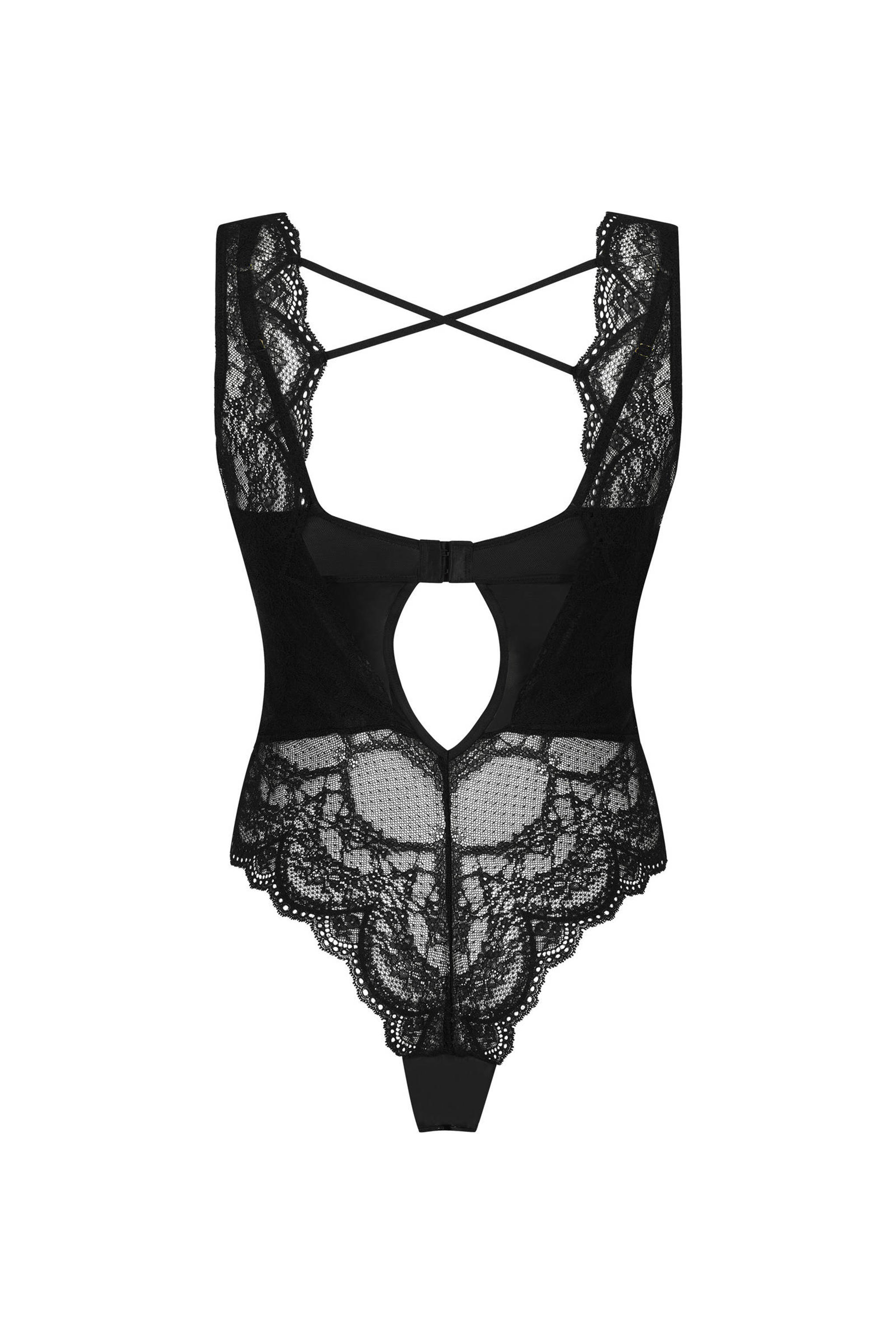 Hunkemöller stringbody Fleur by Nyakim zwart | wehkamp