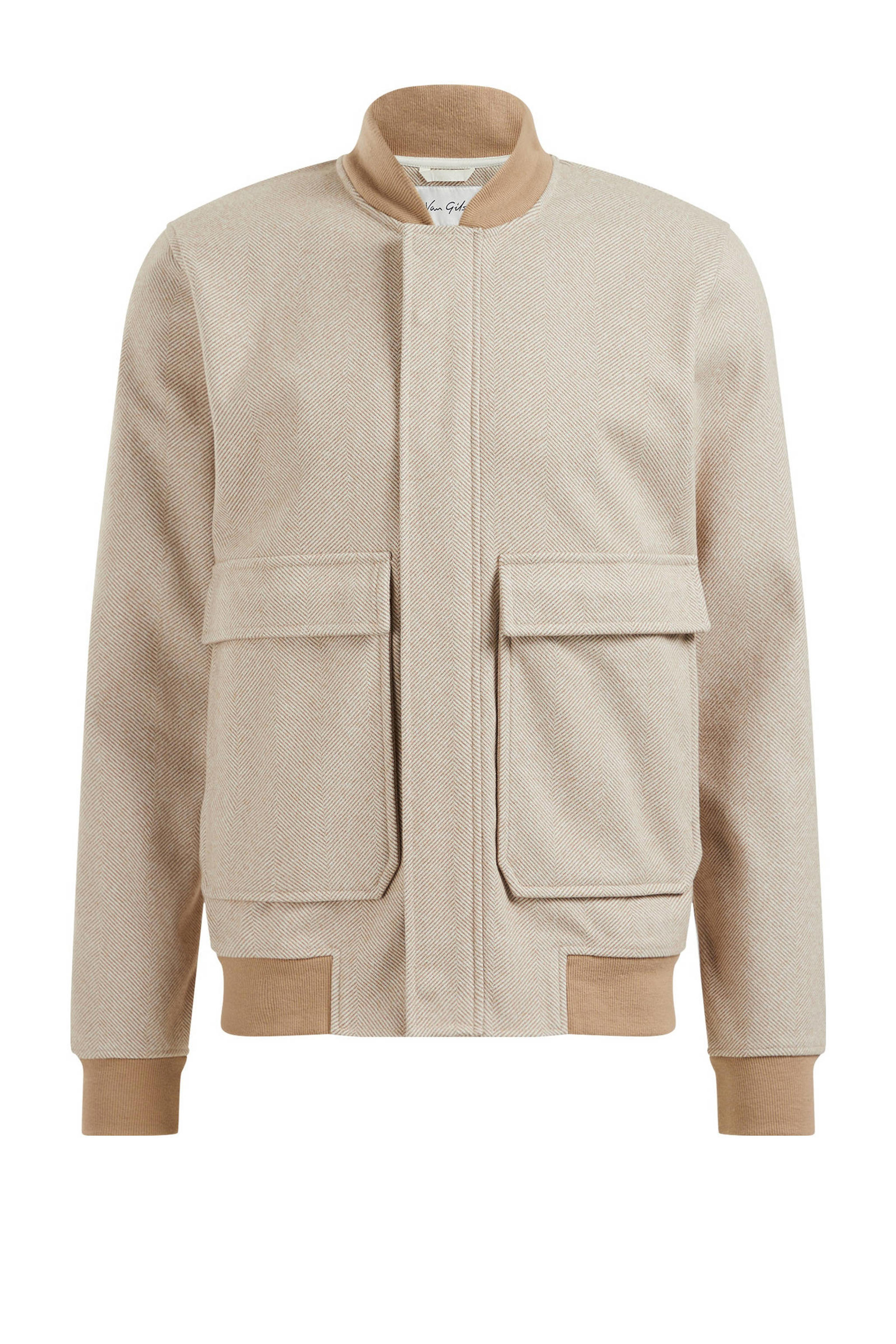 Van Gils bomberjack van polyester sesame | wehkamp
