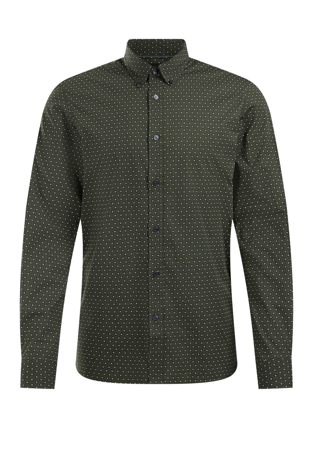WE Fashion regular fit overhemd met all over print thyme | wehkamp