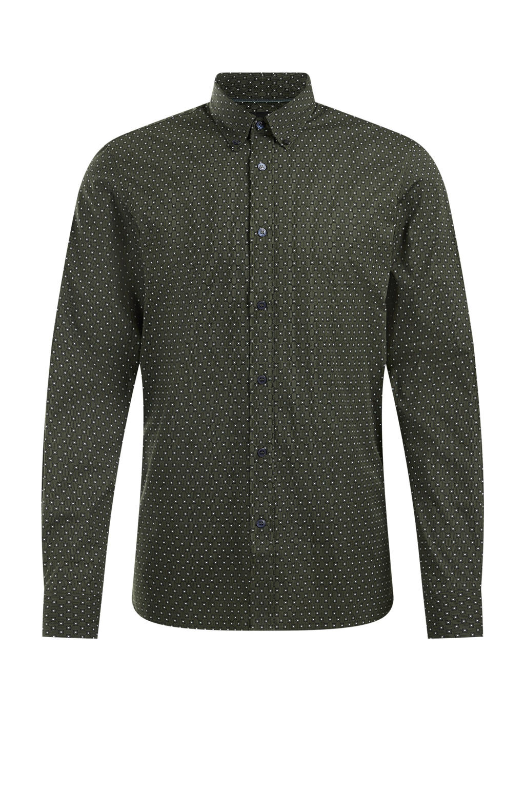 WE Fashion regular fit overhemd met all over print thyme | wehkamp