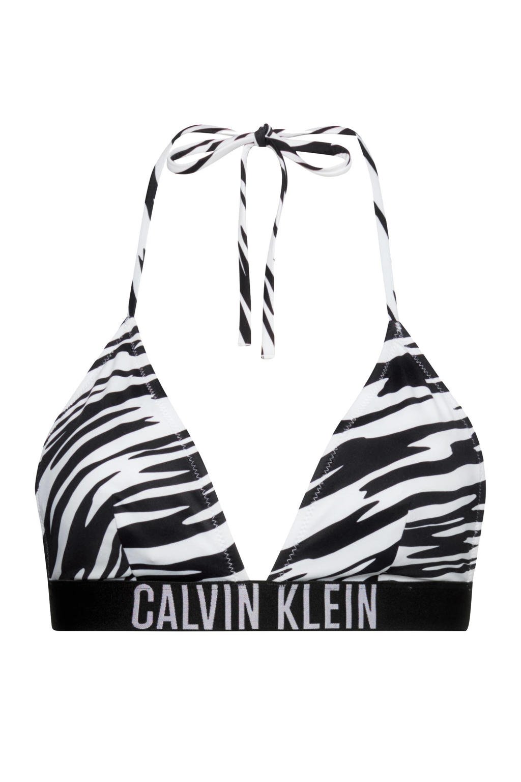 Calvin Klein Voorgevormde Triangel Bikinitop Zwartwit Wehkamp