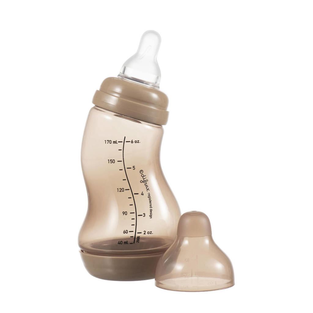 Difrax Natural S-Babyfles Anti Koliek - 170 ml - Lichtbruin - Anti ...